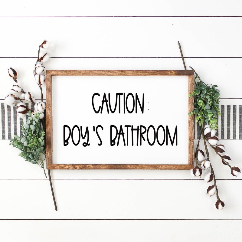 Boys Bathroom Sign - Etsy