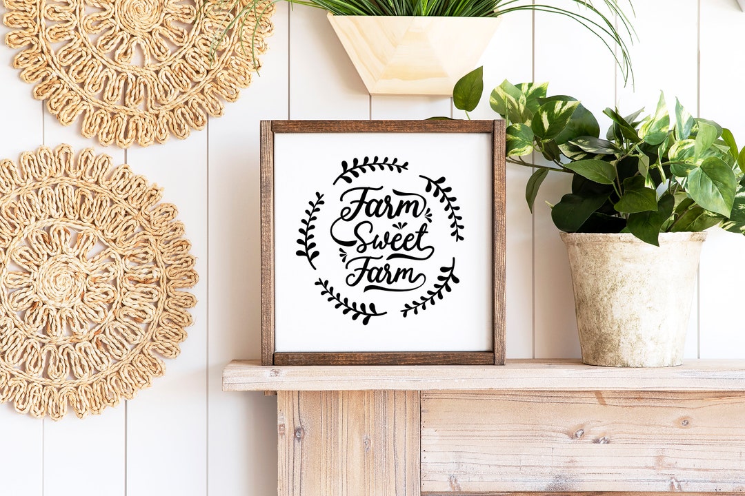 Farm Sweet Farm Sign | Farm Wood Sign | Kitchen Decor | Kitchen Signs ...