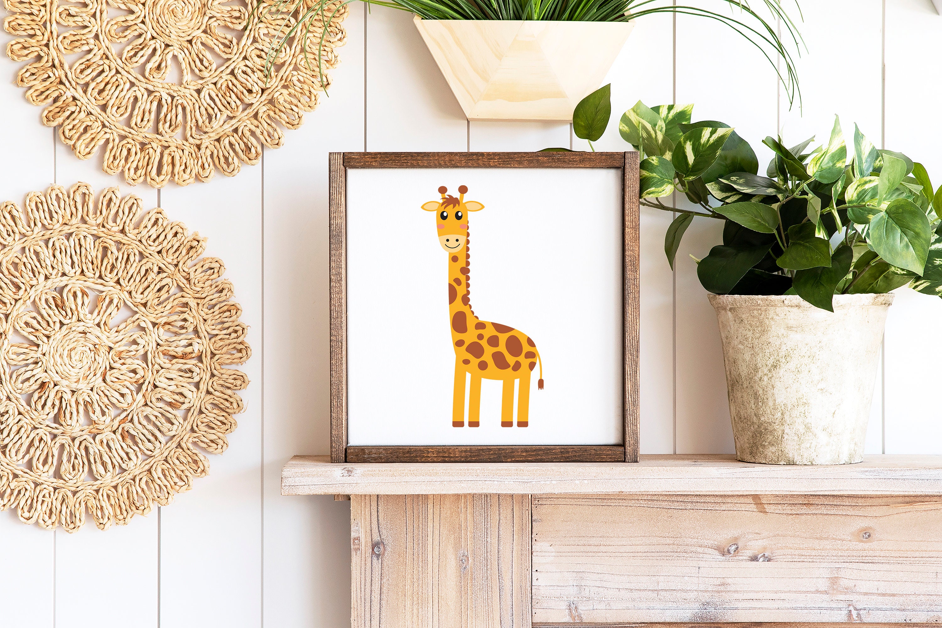 Letrero de madera para niños de jirafa / Letrero de madera para niños ...