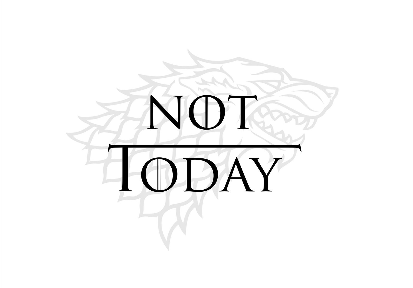 Game Of Thrones Arya Stark Not Today Quote Art Print Etsy