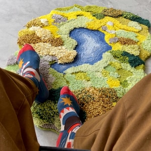 Custom Tufted Woolen Rugs With Moss & Lichen Design,nature's Lush ...