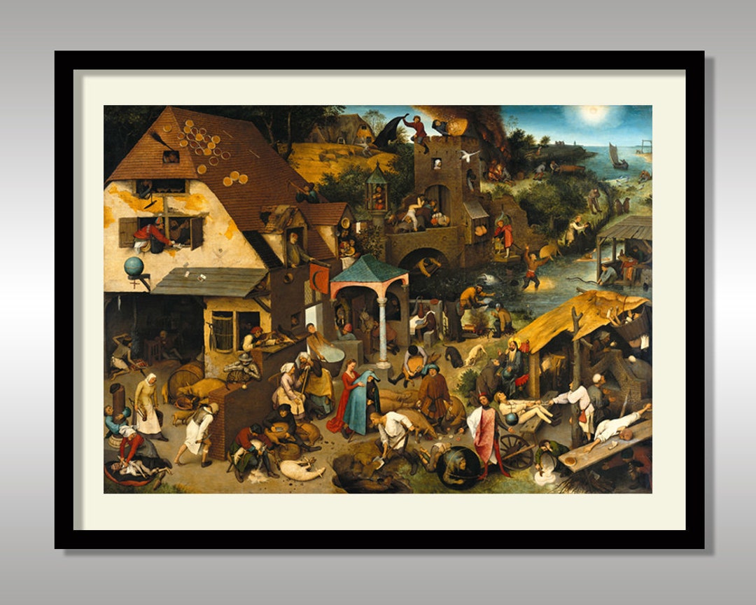Netherlandish Proverbs ~ Pieter Bruegel the Elder ~ 1559 ~ Northern Renaissance ~ Wall Art - Etsy