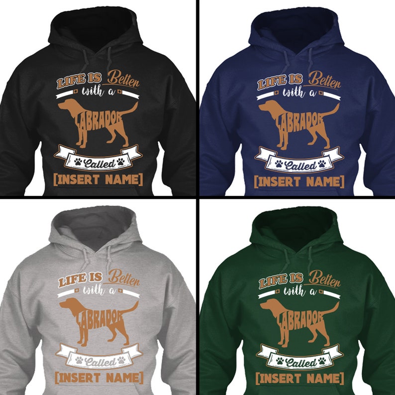 Personalized Labrador Retriever Hoodie Lab Chocolate Yellow - Etsy