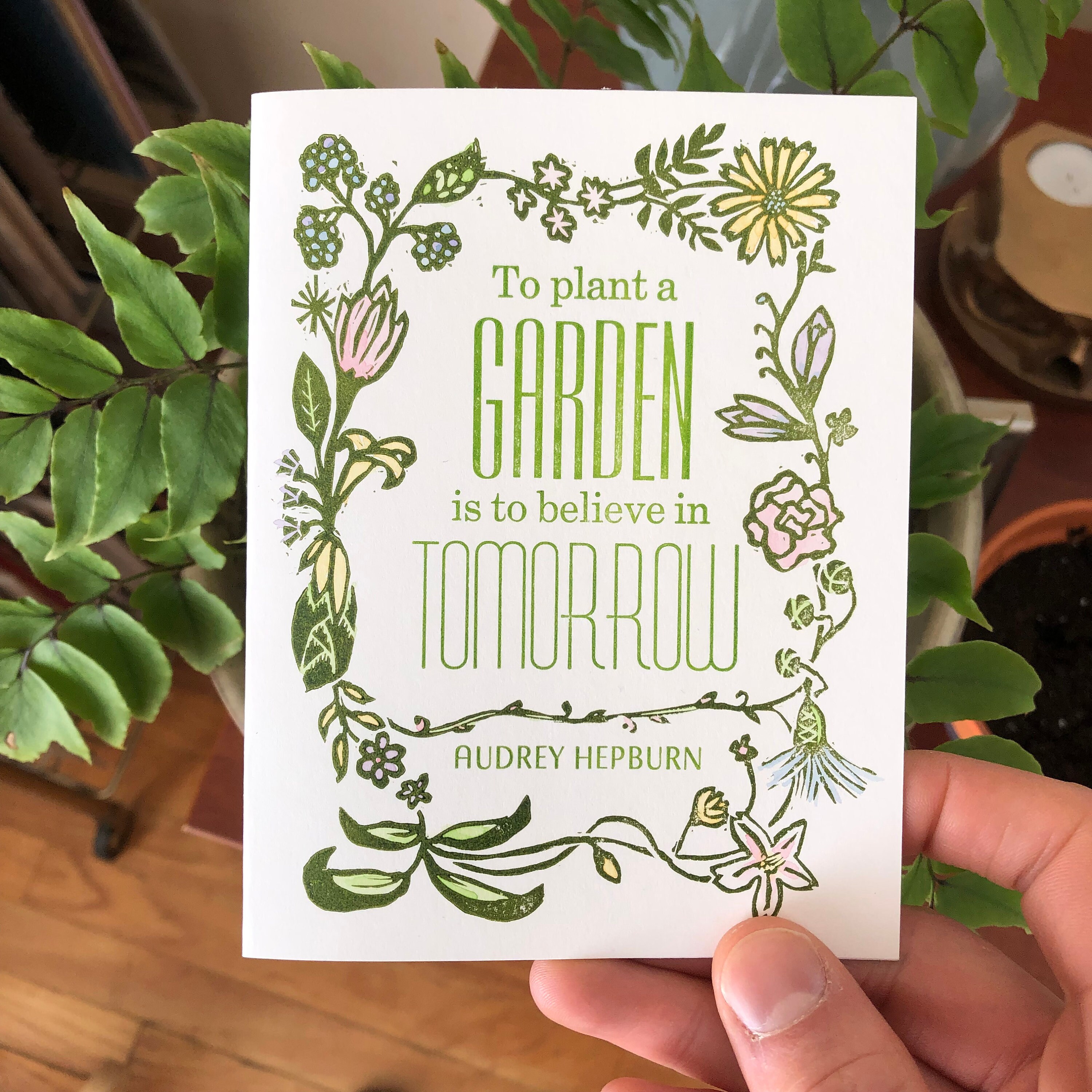 Jardín Tarjetas de felicitación - Etsy España