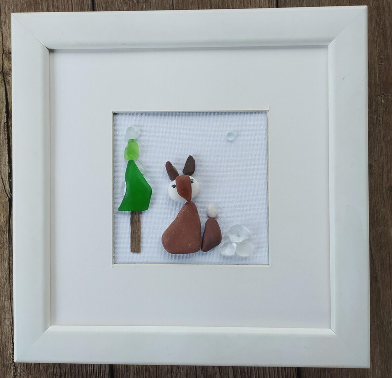 Fox Pebble Art Picture, Fox Nature Mountain Framed, Home Decor,wll ...