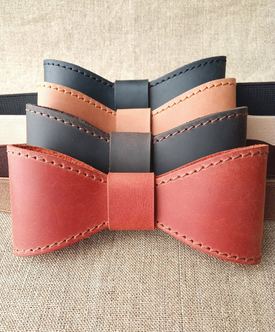 Leather Bow Tie Personalized Bow Tie Mens Bow Tie Mens Gift | Etsy