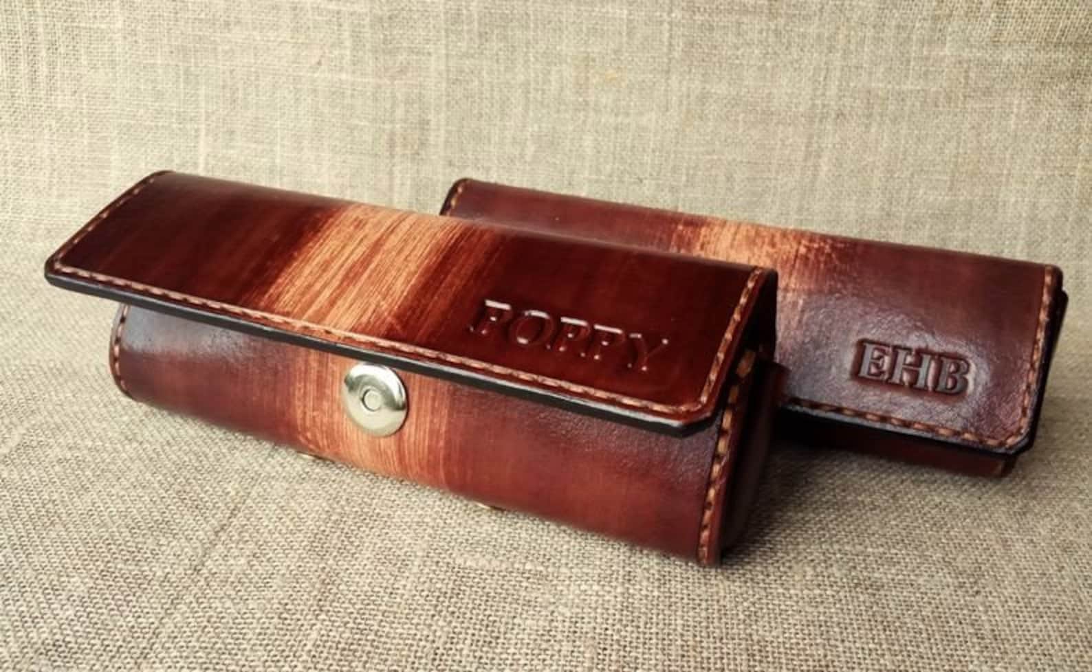 Leather Glasses Case Eyeglasses Case Personalized Glasses Case | Etsy