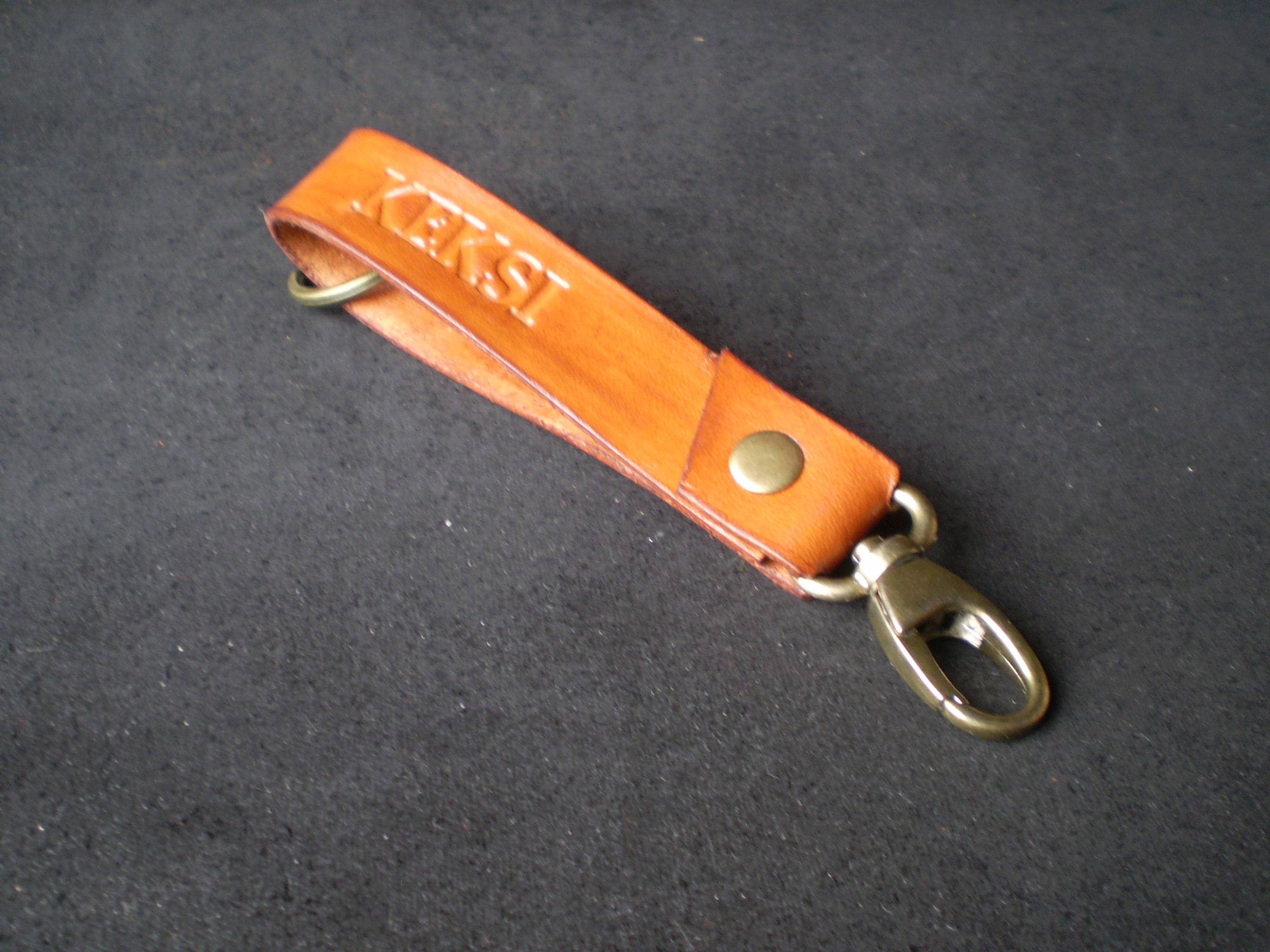 Personalized Leather Keychain Custom Leather Keyring - Etsy