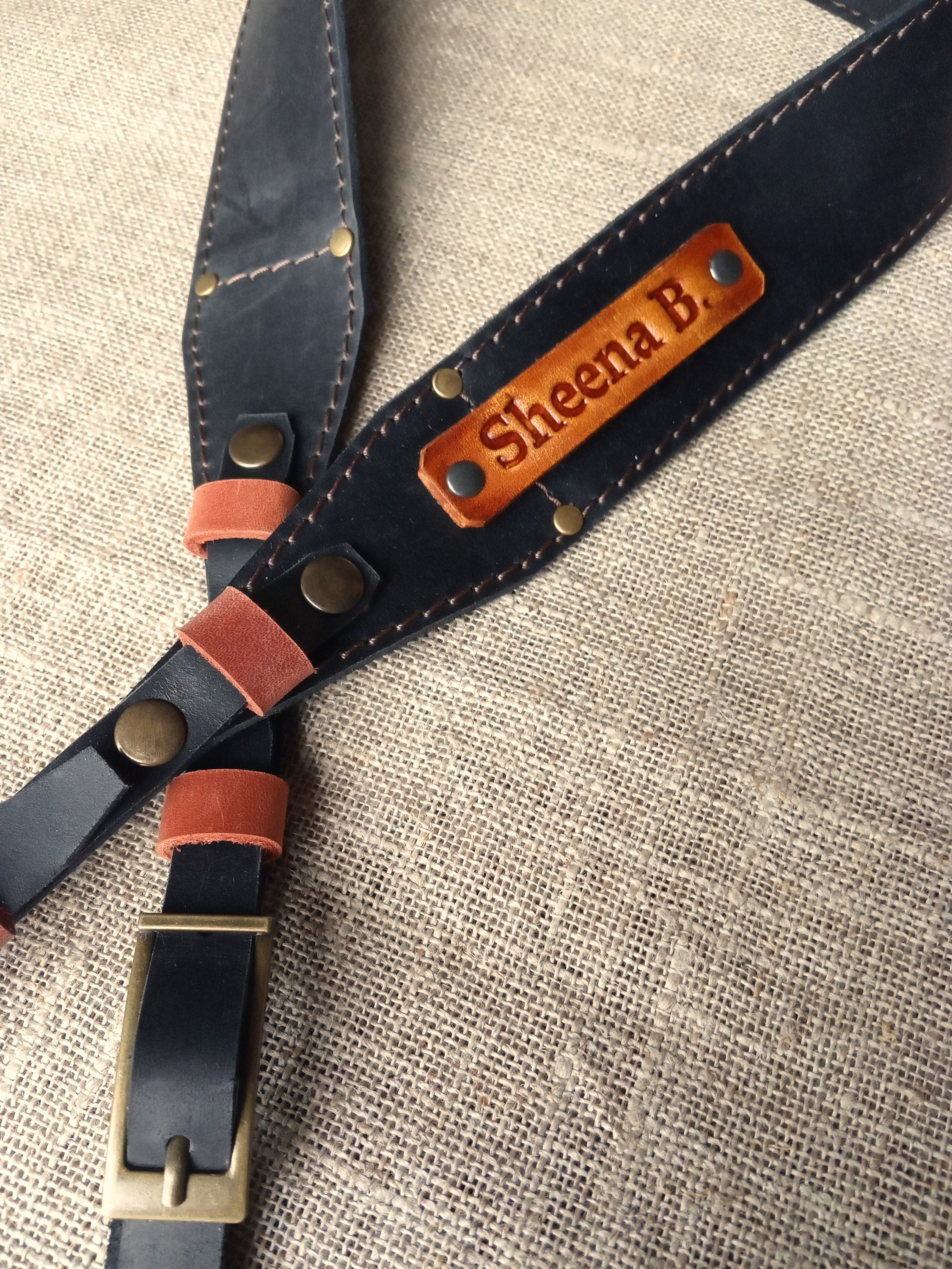 Personalized Leather Camera Strap, Vintage Cowhide, Gift for ...