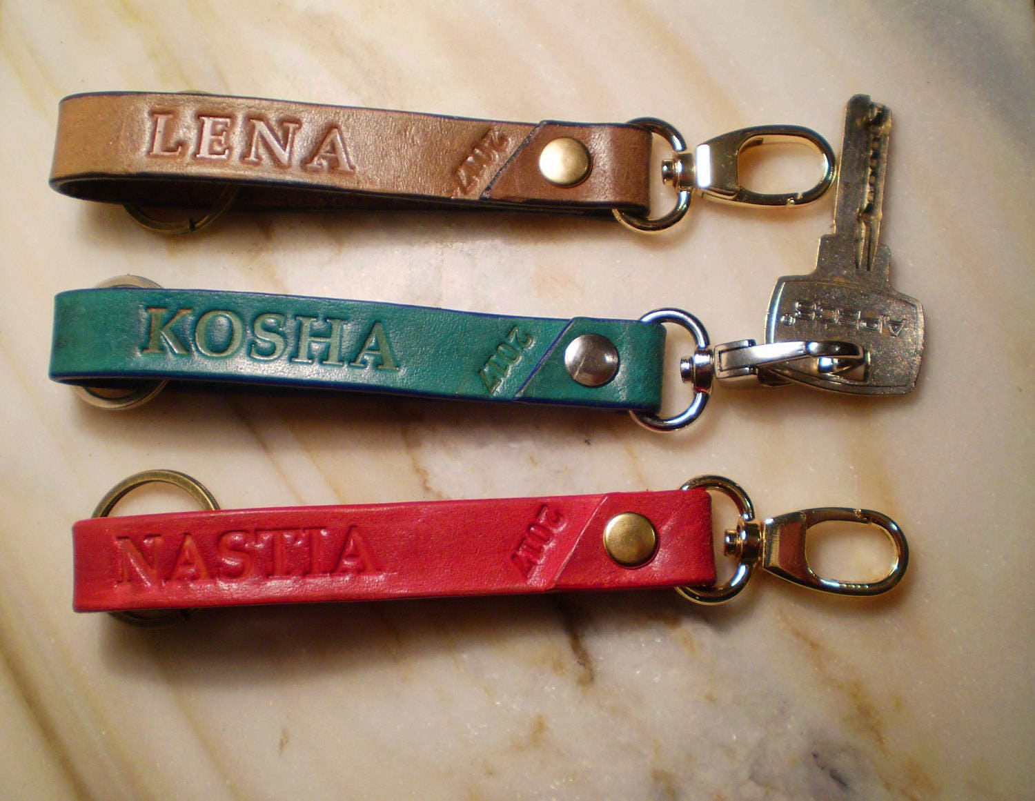 Personalized Leather Keychain Custom Leather Keyring - Etsy