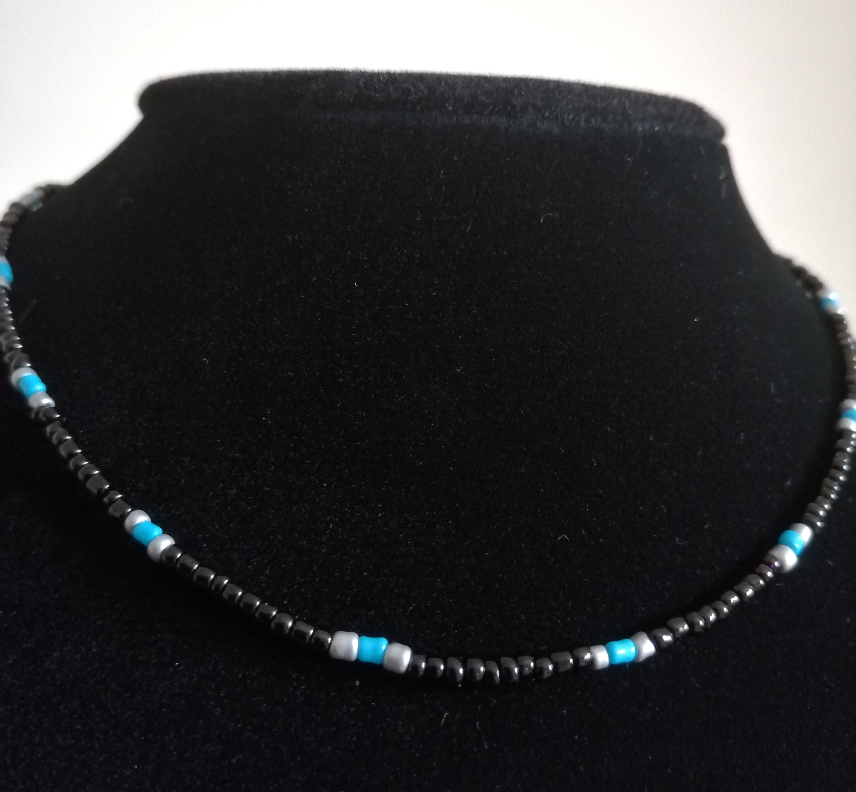 Seed bead necklace Choose your colour and size Love beads | Etsy