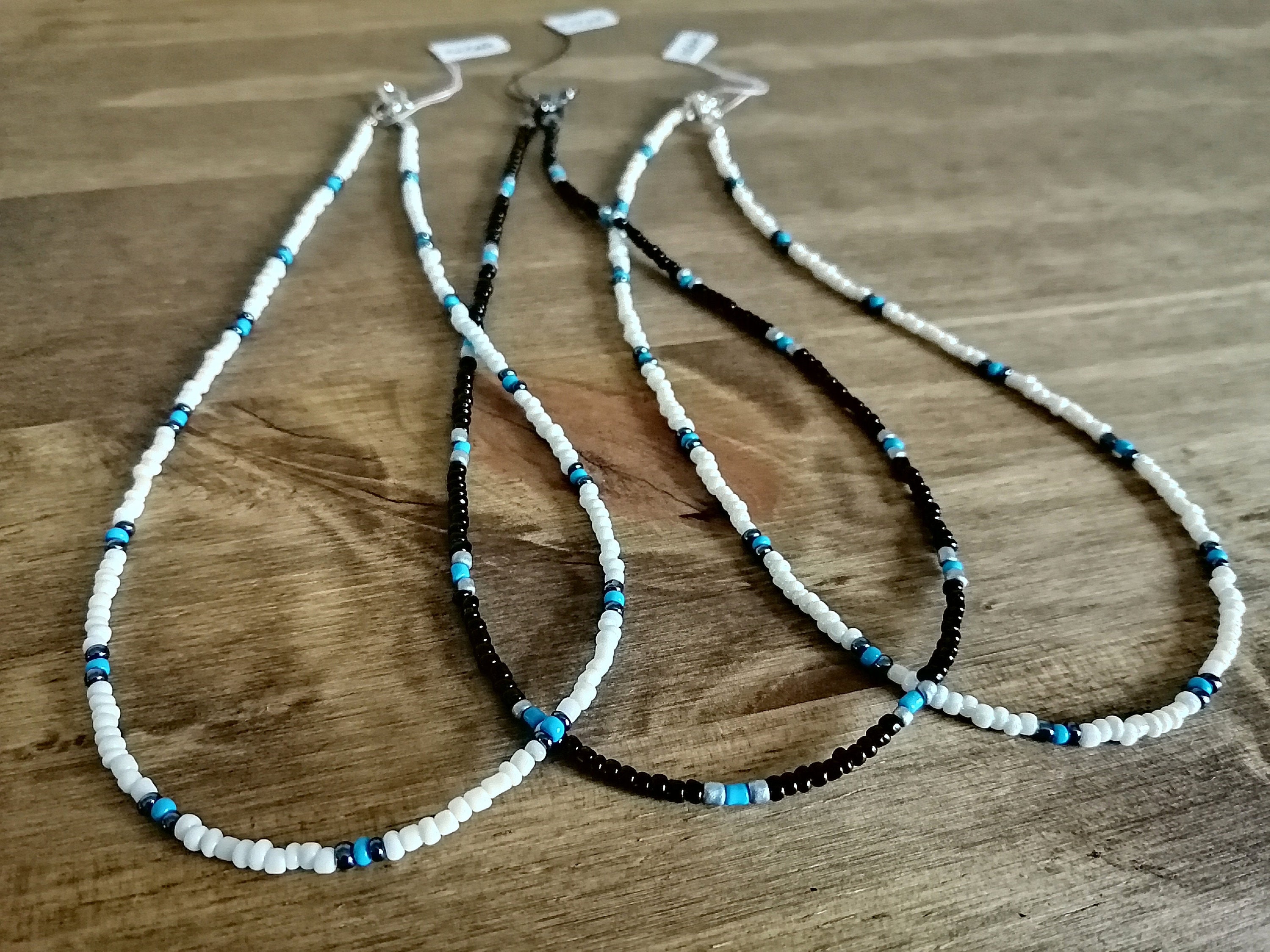 Seed bead necklace Choose your colour and size Love beads | Etsy