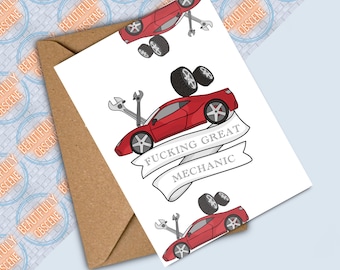Funny Mechanic Birthday Card - Etsy UK