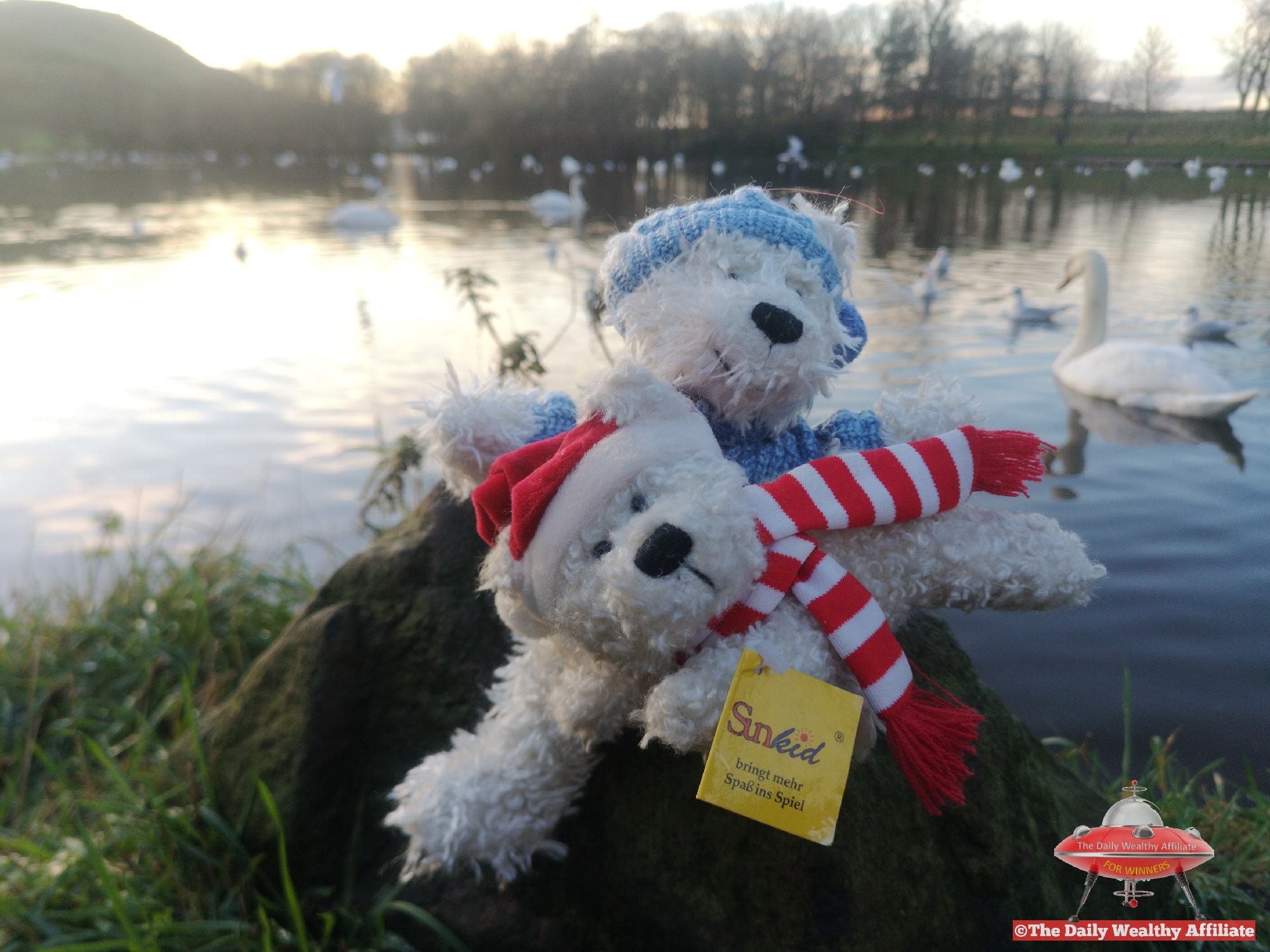 2 X Sunkid Winter Teddy Bear Germany Vintage - Etsy