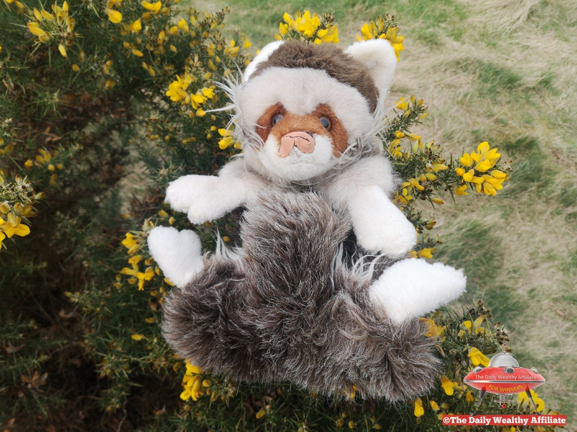 Steiff Large Raccoon Elbow Hand Puppet Animal Plush Made in | Etsy