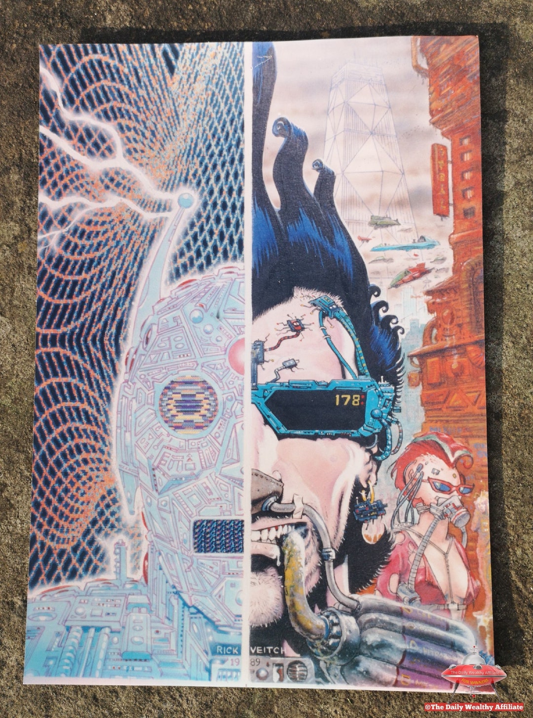 Rick Veitch Cyber Space Scifi Promotional Computer Game Flyer Photo ...