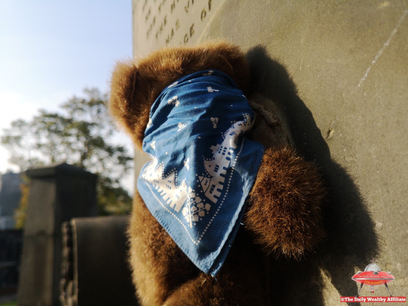 Protector Teddy Bear Blue Mask Scarf Fully Jointed Vintage - Etsy UK