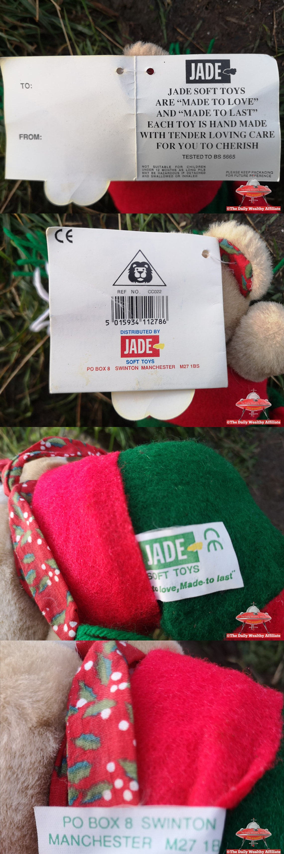 Swinton Teddy Bear Jade Soft Toys Winter Christmas Handmade - Etsy UK