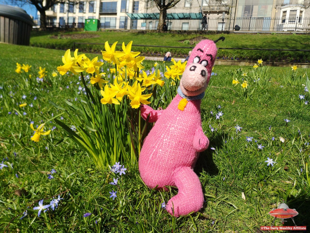 Pink Snorkasaurus Dinosaur Plush Hand Stitched Vintage - Etsy