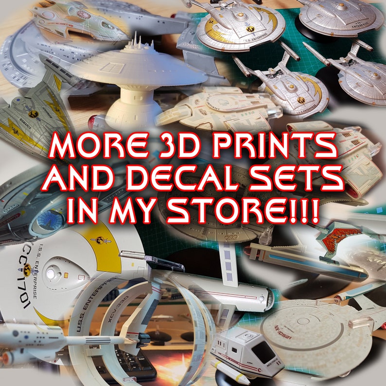 Waterslide Decals for 1:2500 Scale ODYSSEY CLASS U.S.S. ENTERPRISE-F ...