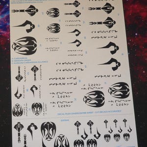 Waterslide Decals for 1:750 Scale Cardassian GALOR & KELDON CLASS DS9 ...