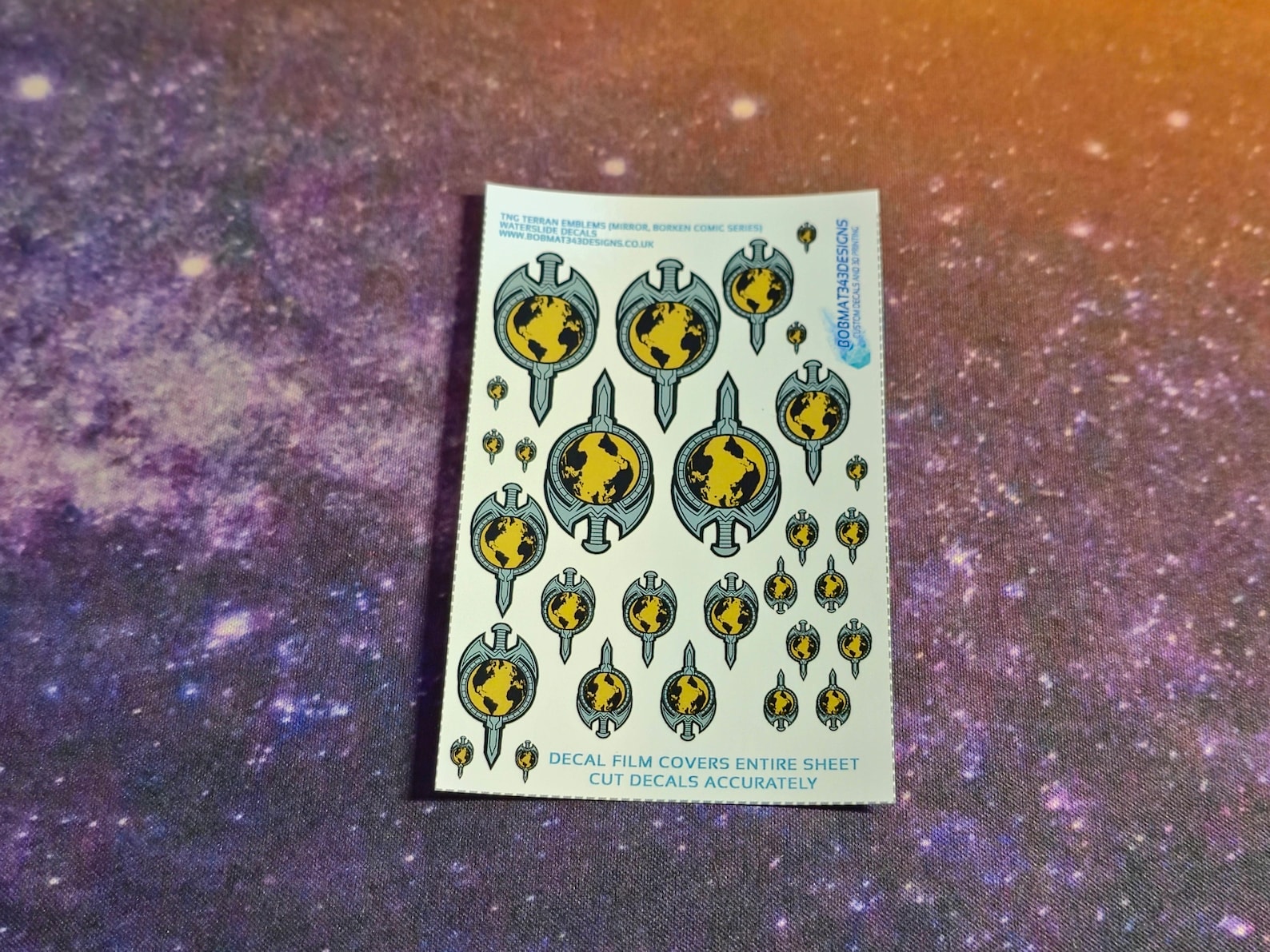 Waterslide Decals Trek Emblem Packs: Starfleet, Klingon, Mirror ...