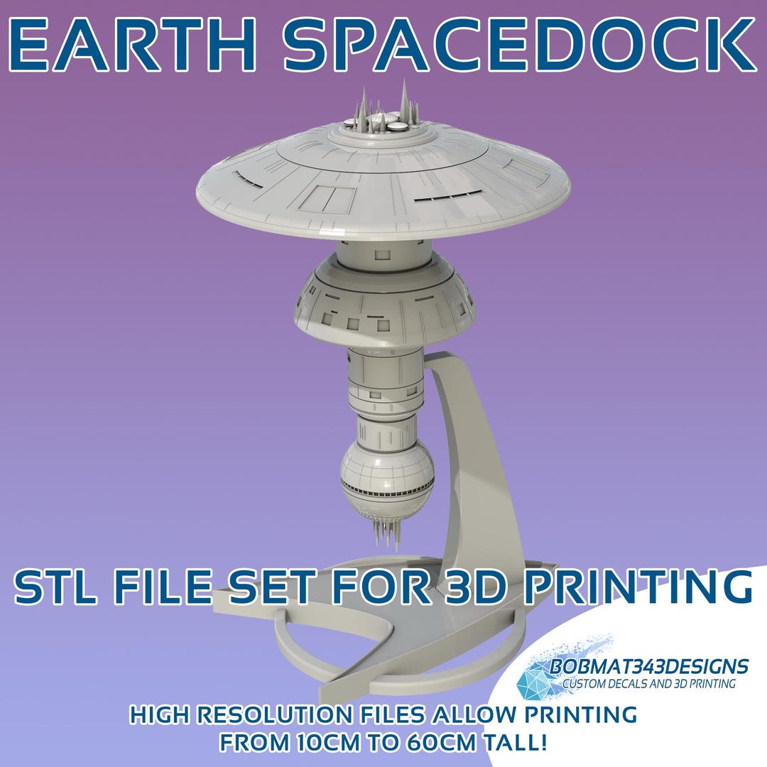 Star Trek Earth Spacedock Model Kit: STL Files for 3D Printing - Etsy