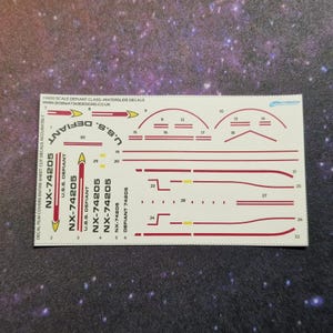 Waterslide Decals for 1:1400 Scale Defiant Class U.S.S. DEFIANT NX ...