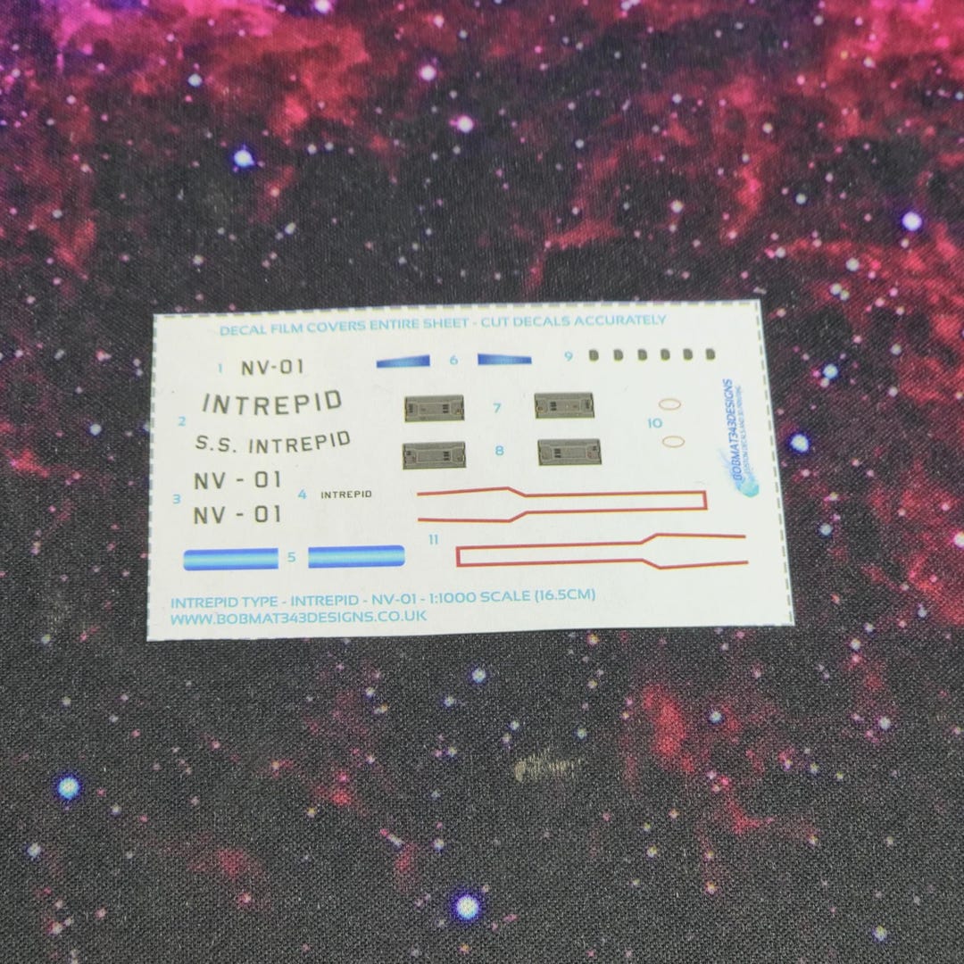 Waterslide Decals for 1:1000 Scale - INTREPID TYPE NV-01 - Custom ...
