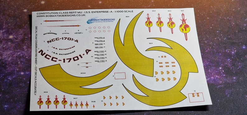 Waterslide Decals for 1:1000 Scale CONSTITUTION REFIT U.S.S. - Etsy