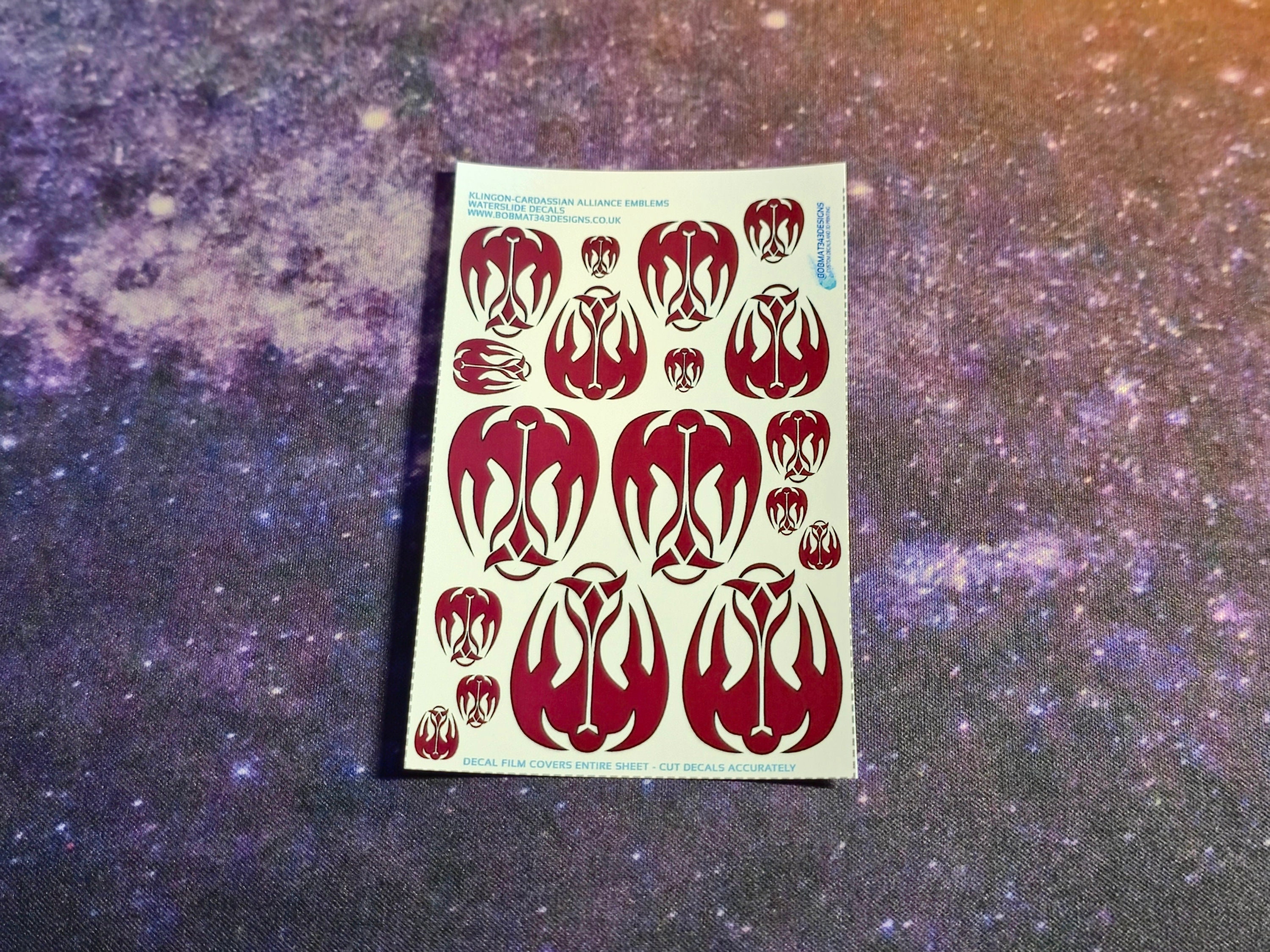 Waterslide Decals Trek Emblem Packs: Starfleet, Klingon, Mirror ...