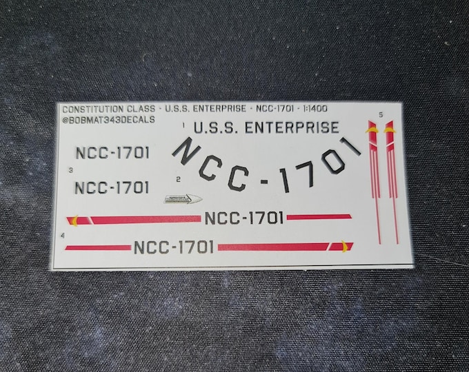 1/1400 Acreation Aztec Decals for AMT Enterprise E Model Kit Star Trek ...