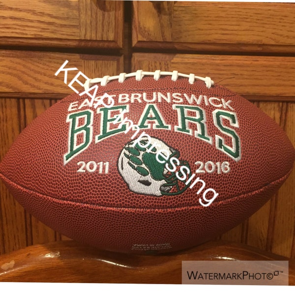 Embroidered Football - Etsy