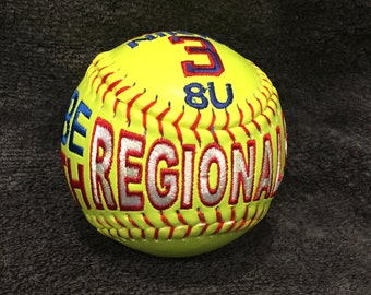 Custom Embroidered Softballs - Etsy