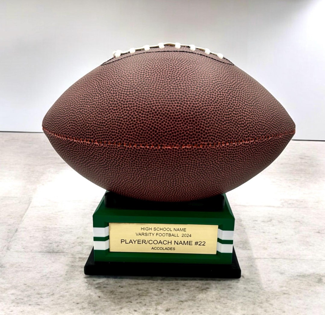 Custom 3D Printed Football Stand With Free Plaque Engraving - Etsy