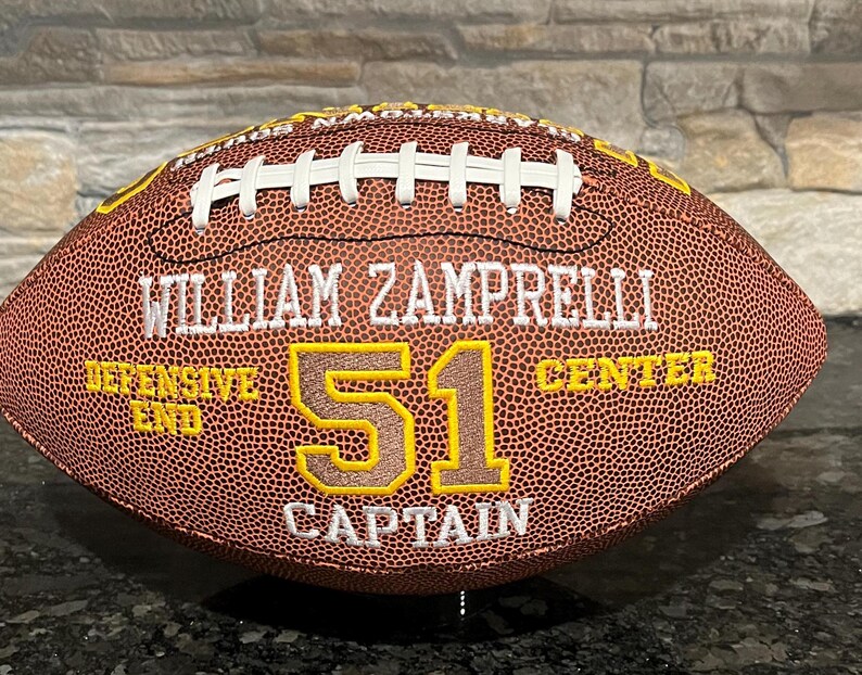 Custom Embroidered Footballs - Etsy