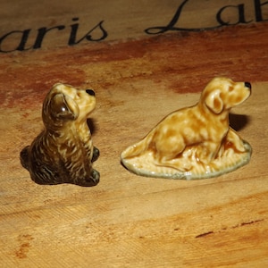 Vintage English WADE Porcelain Animals Figures - Set of 4 Miniatures ...