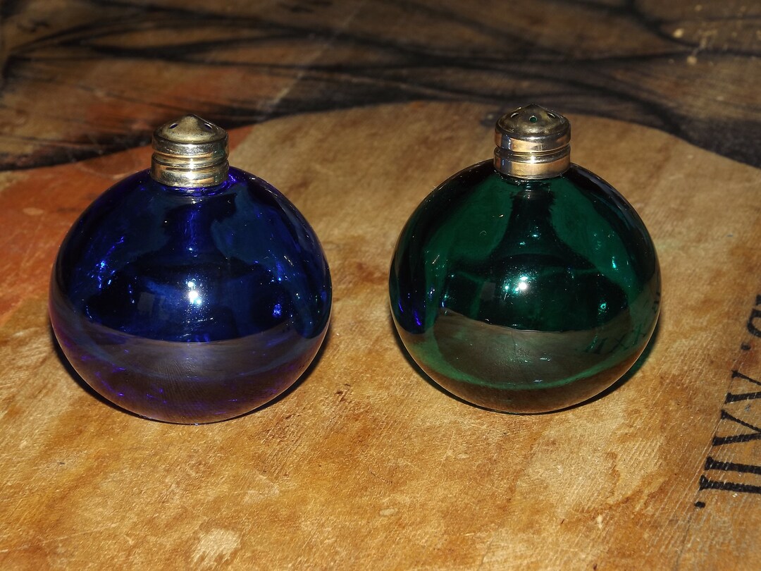 Vintage French Glass Salt and Pepper Shakers - Glass Bubble Shakers ...
