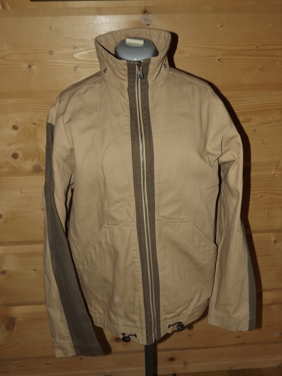 Vintage Oxbow Jacket 1999 Beige and Khaki Denim 100% Coton Jacket 90s ...