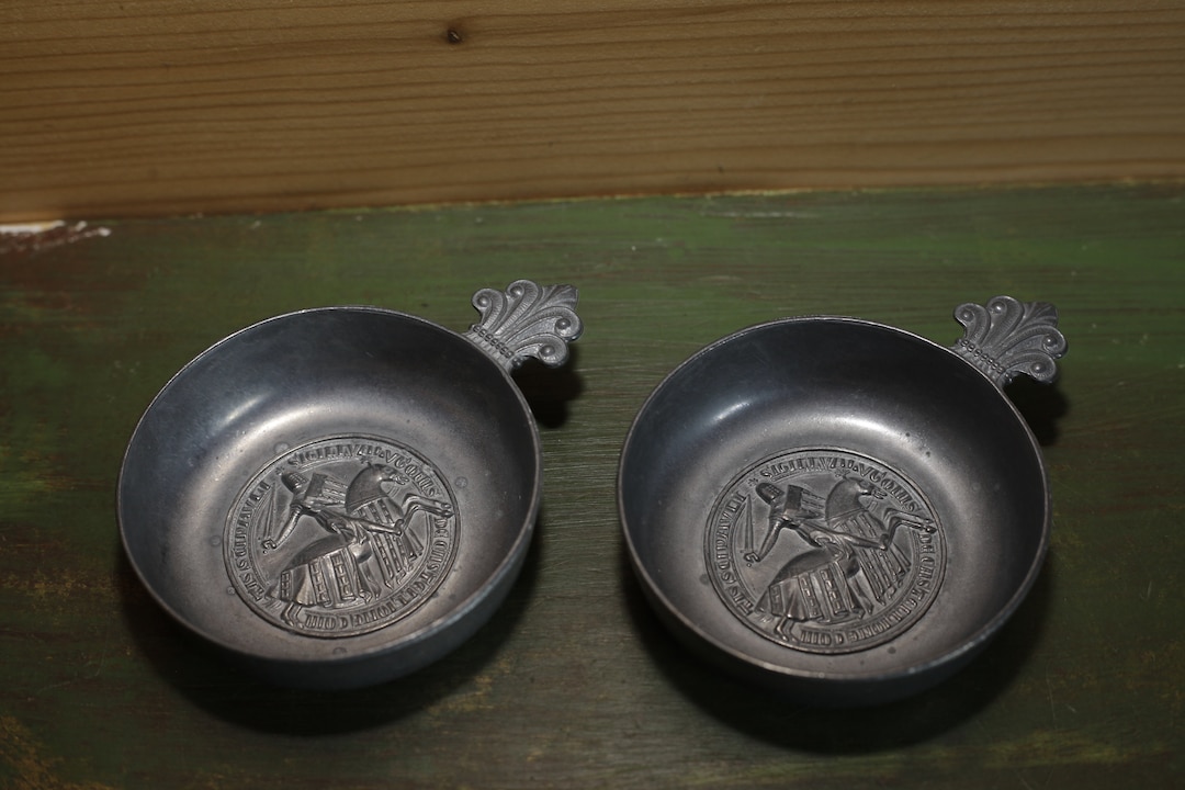 Set of 2 French Tastevin - Vintage Tastevin Knight - Wine Taster - Wine ...