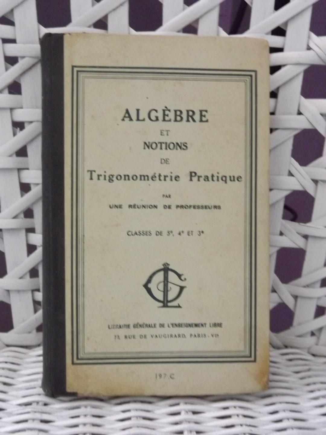 Vintage French Algebra and Trigonometry Book 1950 - Math Science French ...