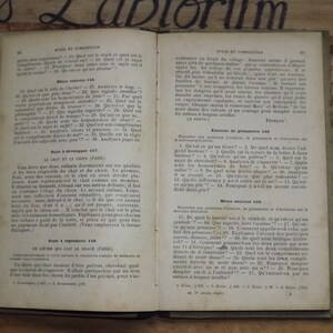 Antique French School Book 1910 French Grammar Book Exercises Français ...