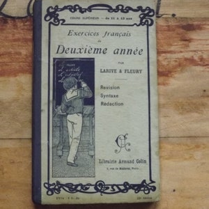 Antique French School Book 1910 French Grammar Book Exercises Français ...
