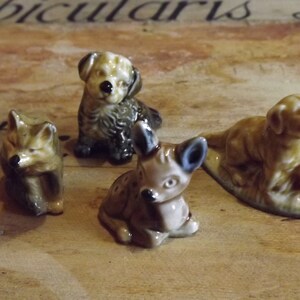 Vintage English WADE Porcelain Animals Figures - Set of 4 Miniatures ...