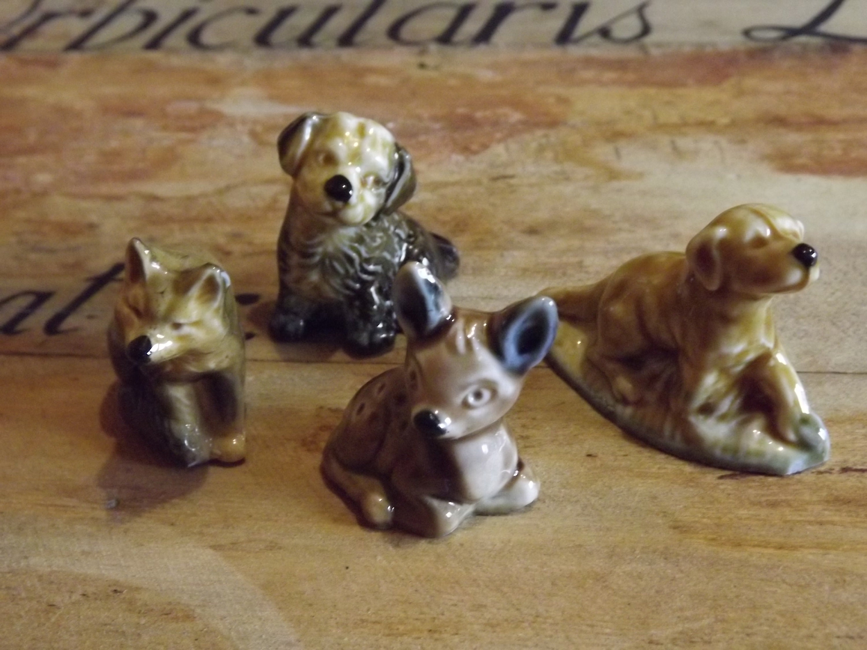 Vintage English WADE Porcelain Animals Figures Set of 4 | Etsy