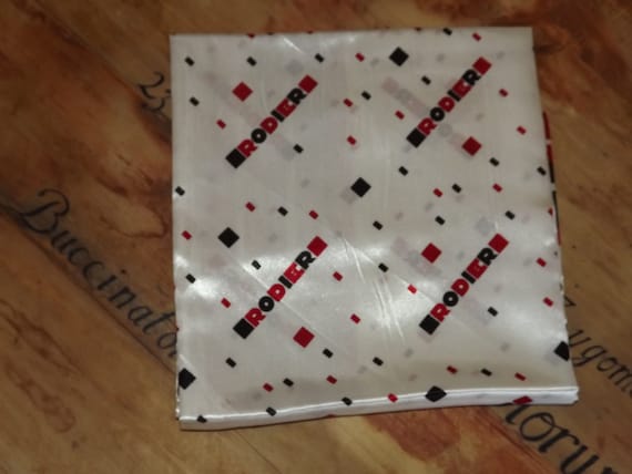 French Scarf Rodier Blue White Red - Shiny Scarf Fren… - Gem