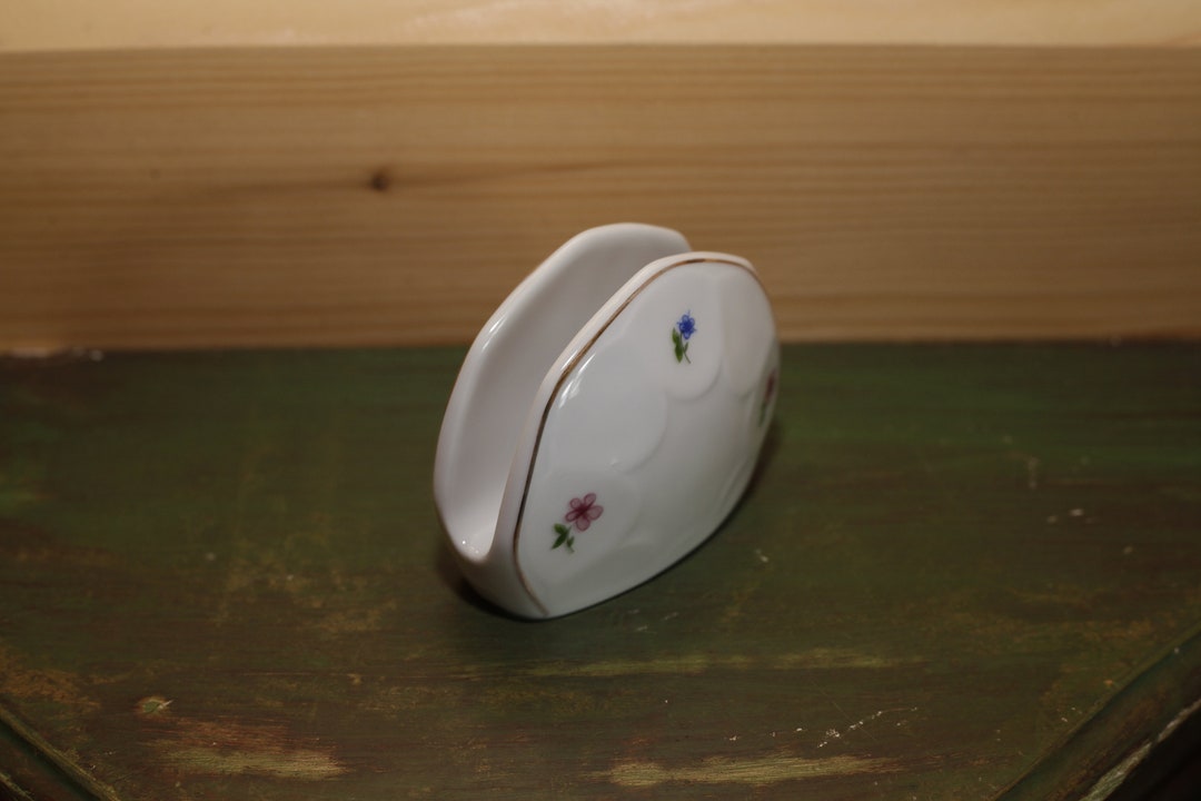 Vintage Polish Lubiana Porcelain Napkin Holder - Porcelain Made in ...