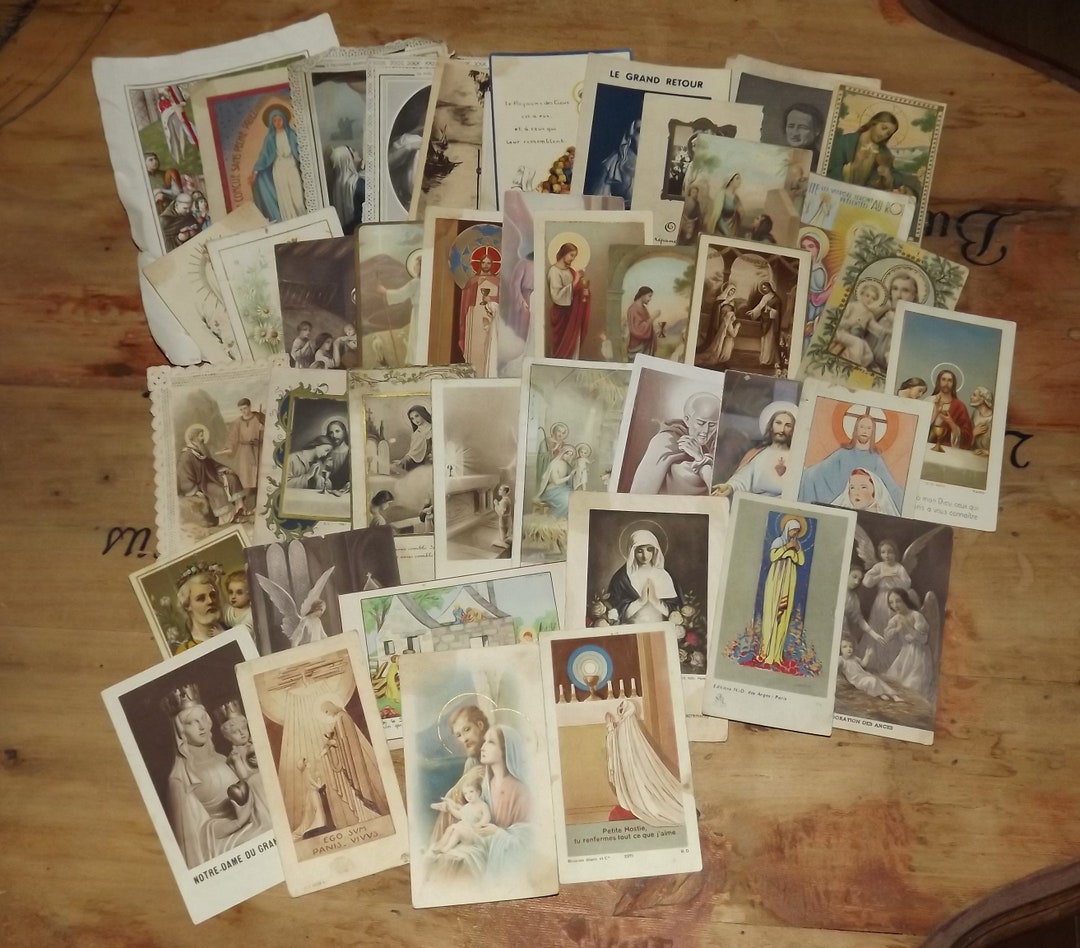 Set of French Christian Holy Communion Cards - 42 Antique and Vintage ...