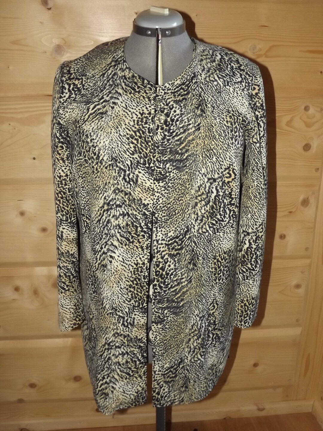 Vintage French Leopard Blouse With Buttons 90s Fred Sabatier Prêt à ...