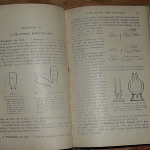 Vintage French Science Physics Book 1930s School Book Physique Chimie ...